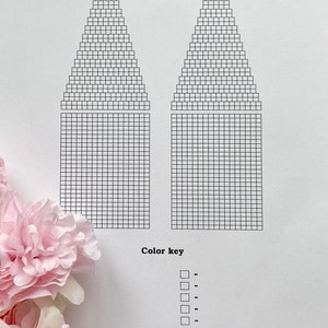 Beading Graph Paper for Brick Stitch Fringe Seed Bead Earring | Etsy