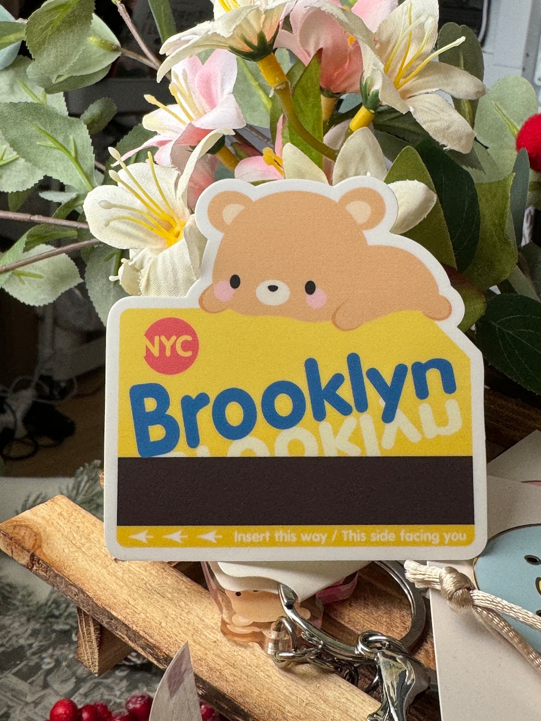 Brown Bear New York Brooklyn Subway Metro Card Vinyl Sticker | New York Gift Idea | Brooklyn - Etsy