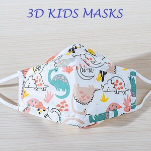 Anti Fog Kids Cotton Face Masks 3DReusableWashableNose | Etsy