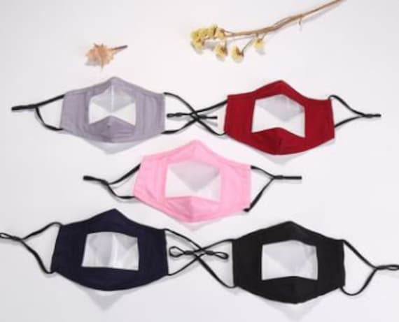Clear Face Mask for ASL Teacher Lip Reading Hard of Hearing - Etsy