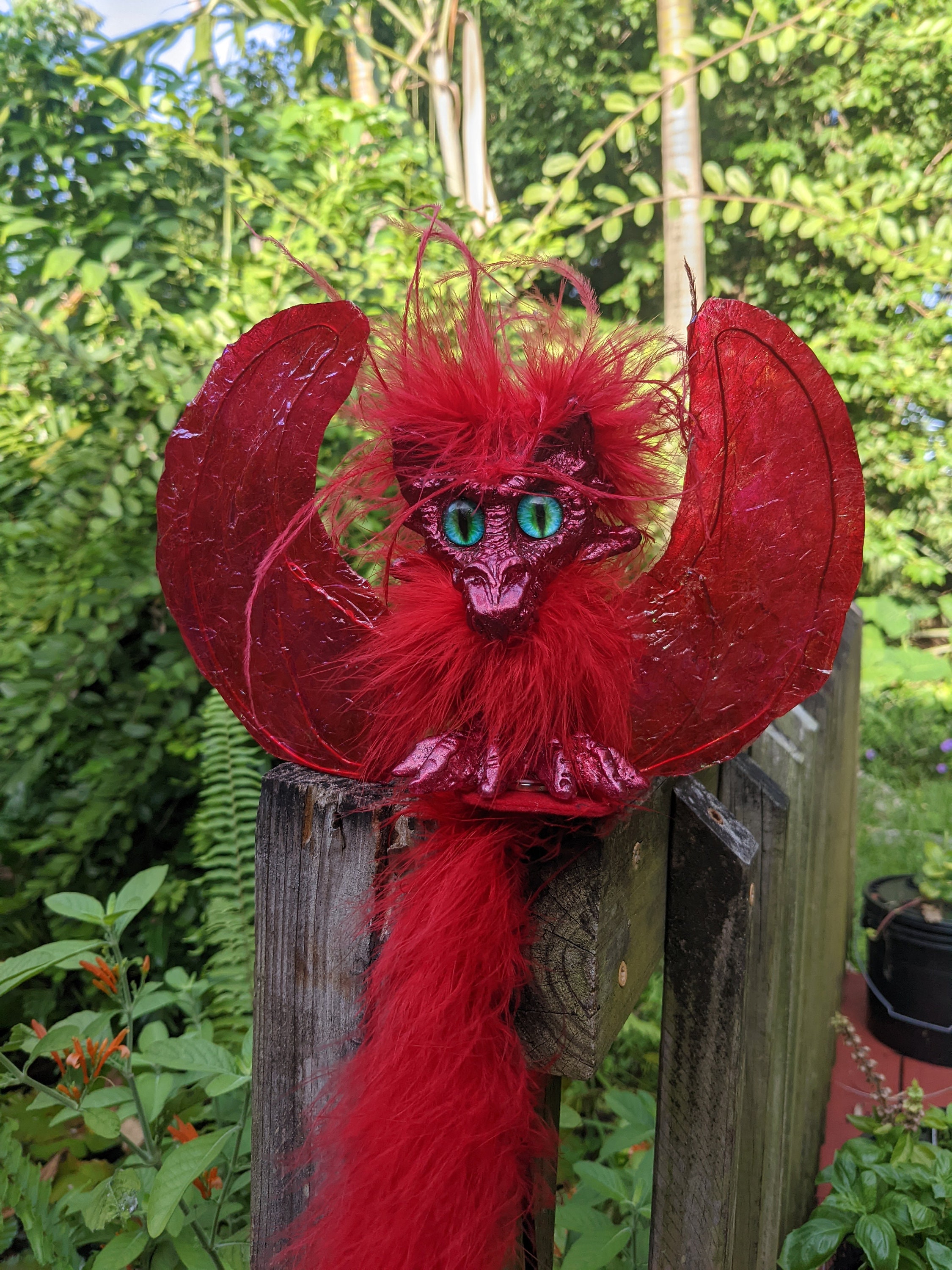 Winged Dragon Shoulder Cable Puppet Renfaire Cosplay Action Figure W ...