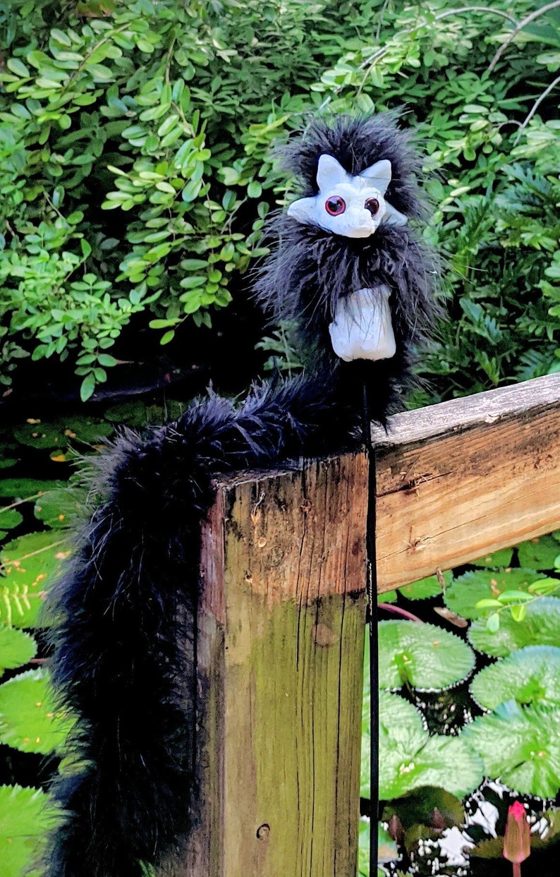 Shoulder Puppet Renfaire Cosplay Costume Baby Dragon Black White ...