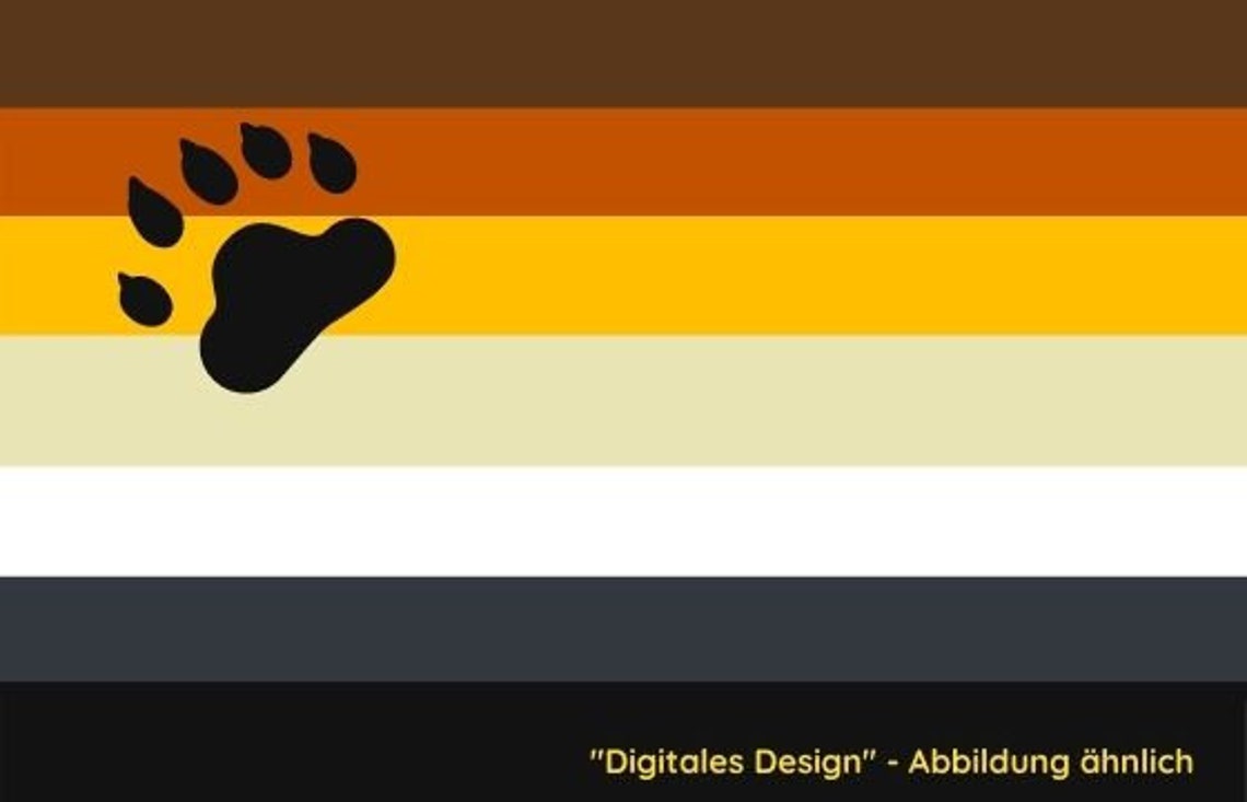 Bear Pride Flag / Bear Flag LGBTQIA felpudo aprox. 60 x 40 cm - Etsy España