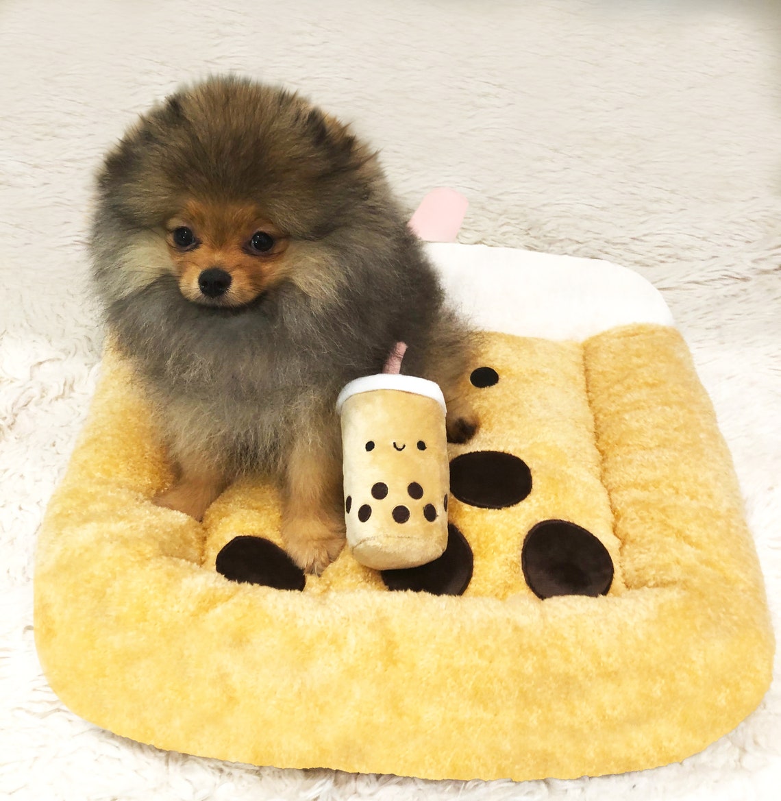 TONBO Boba Pet Bed With Boba Crinkle Toy - Etsy