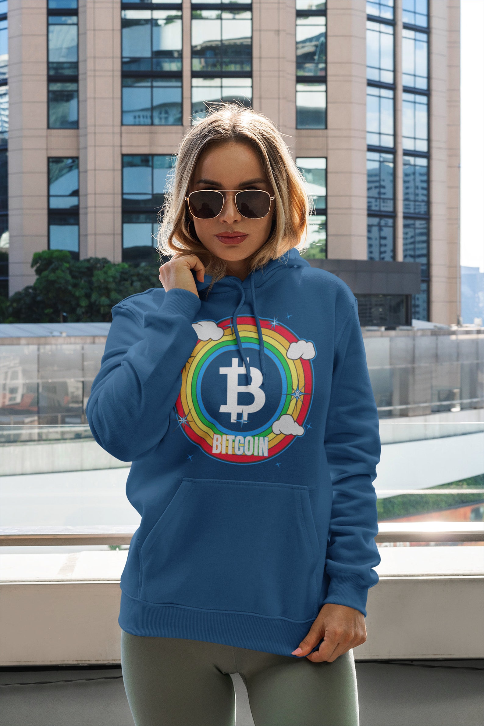 Bitcoin Rainbow Hoodie Bitcoin Hoodie BTC Hooded - Etsy