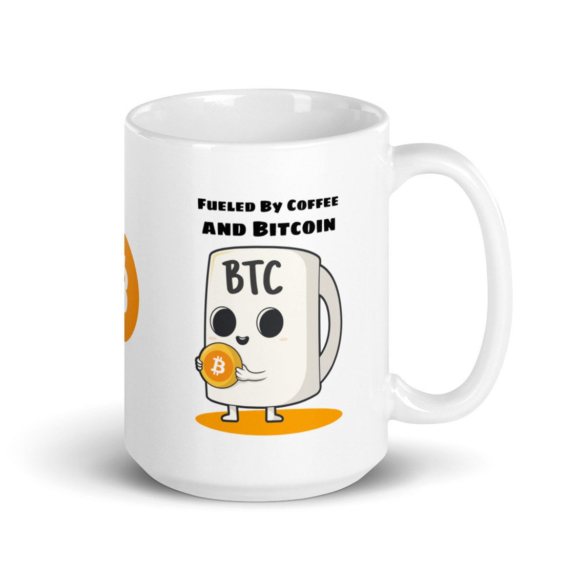 Fueled by Bitcoin and Coffee Mug | Cryptocurrency Tea | Bitcoin Gift - Etsy
