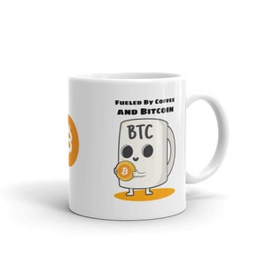 Fueled by Bitcoin and Coffee Mug | Cryptocurrency Tea | Bitcoin Gift - Etsy