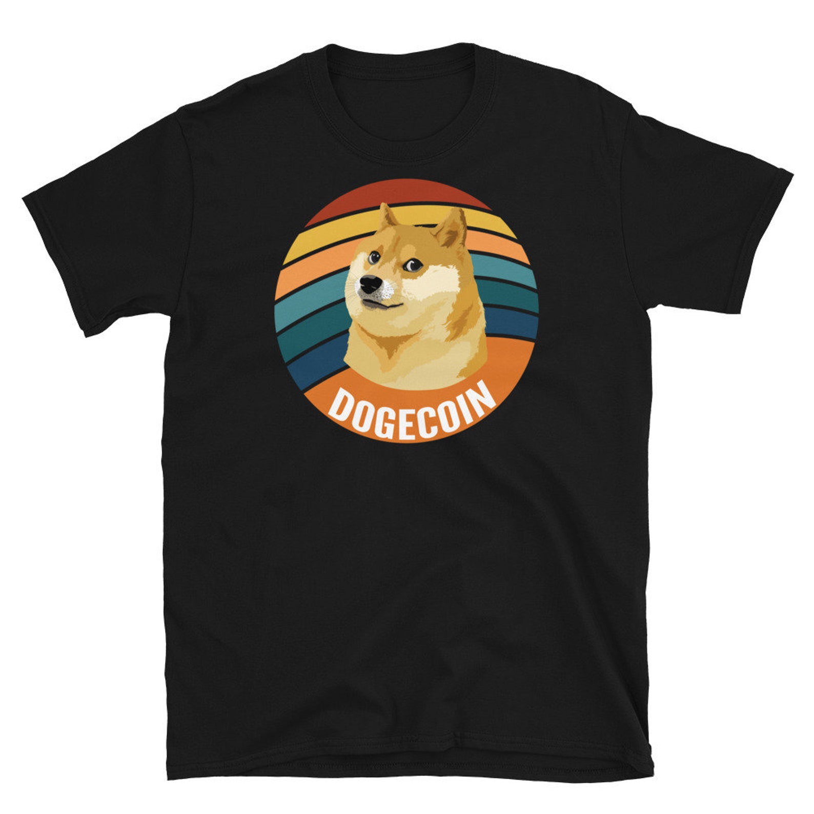 Dogecoin Oval Sunset Shirt Dogecoin Crypto TShirt DOGE | Etsy