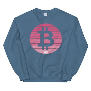 Bitcoin Pink Sunset Sweatshirt Crypto Sweater Cryptocurrency BTC ...