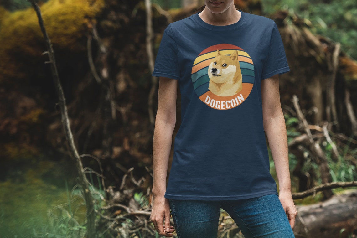 Dogecoin Oval Sunset Shirt Dogecoin Crypto TShirt DOGE | Etsy