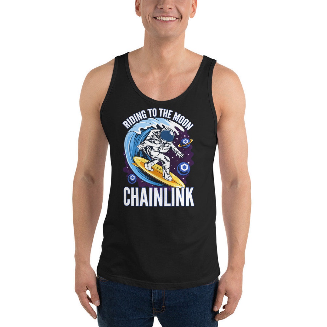 Riding to the Moon Chainlink Tank Top Chainlink Gift LINK Tshirt ...
