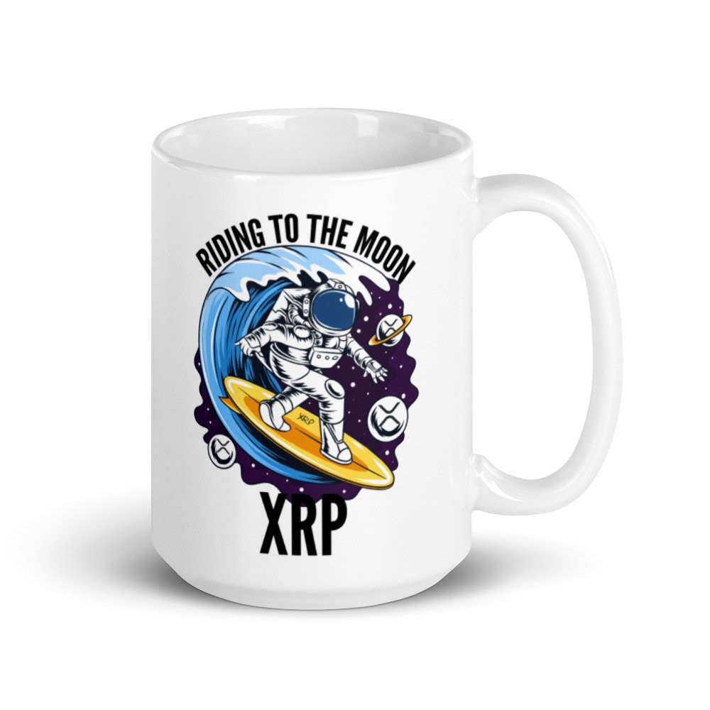 XRP Riding To The Moon Mug XRP Coffee Mug Ripple XRP | Etsy
