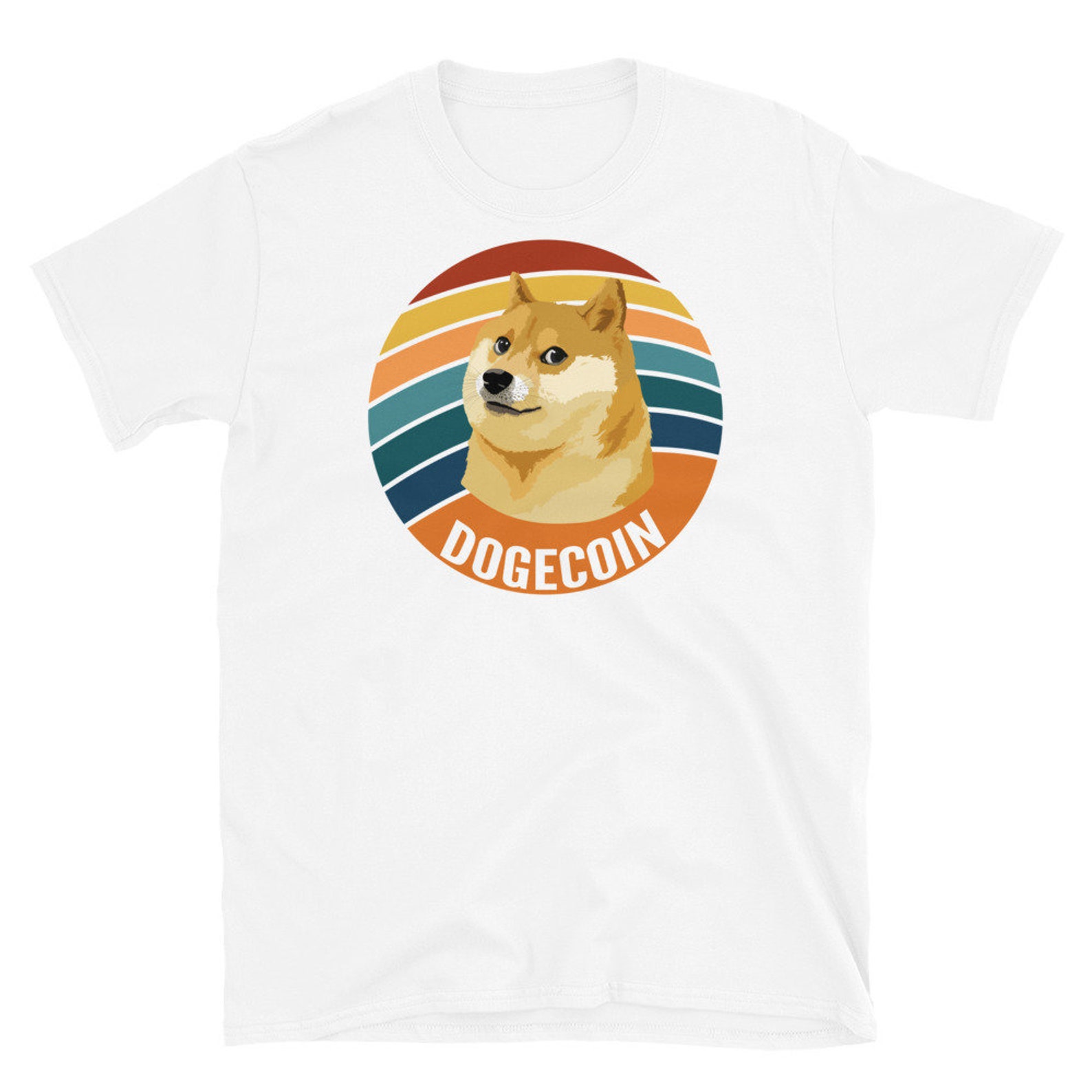 Dogecoin Oval Sunset Shirt Dogecoin Crypto Tshirt DOGE - Etsy