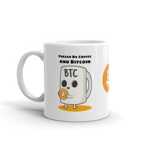 Fueled by Bitcoin and Coffee Mug | Cryptocurrency Tea | Bitcoin Gift - Etsy