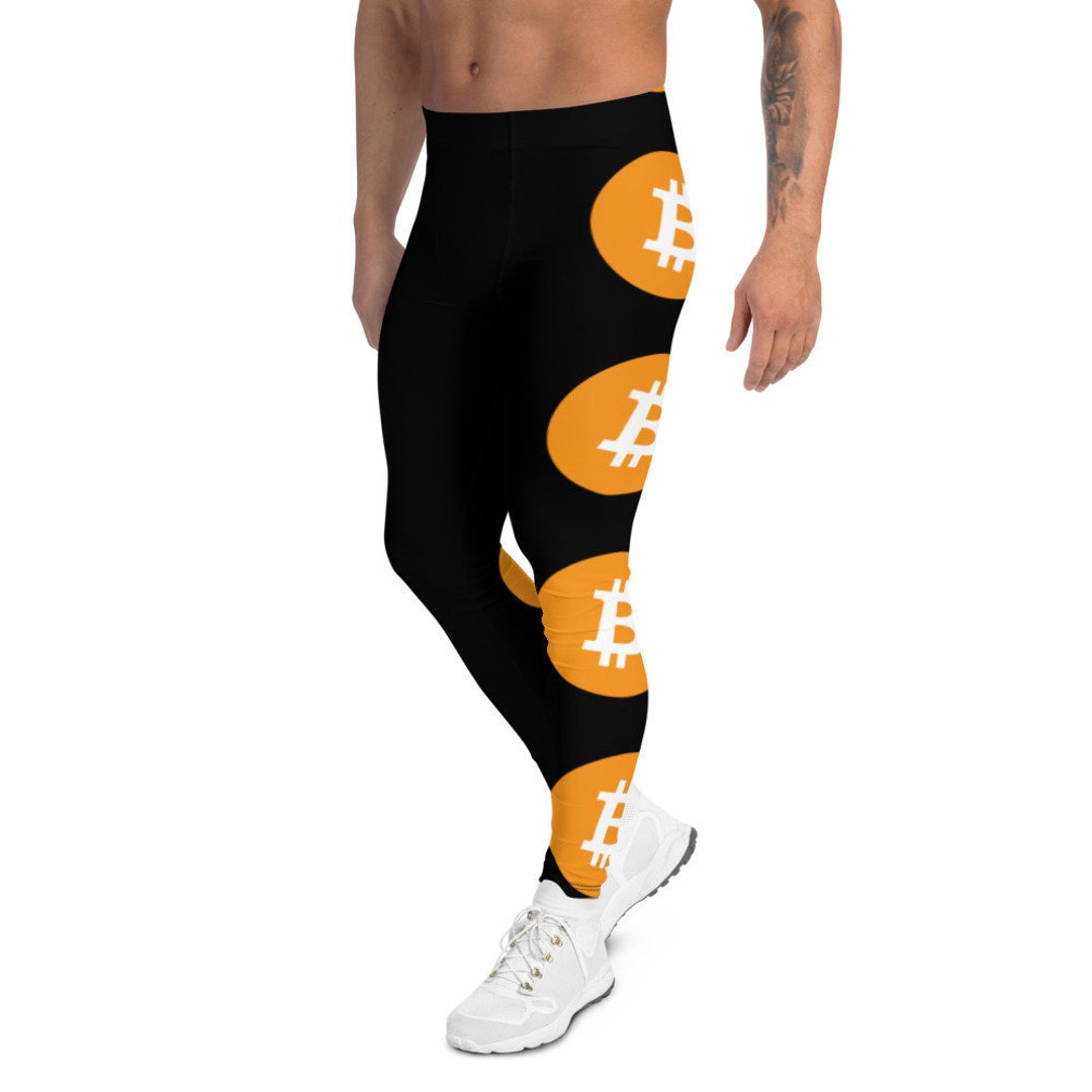 Bitcoin Men's Leggings | Crypto Work Out Pants | Cryptocurrency Gym ...