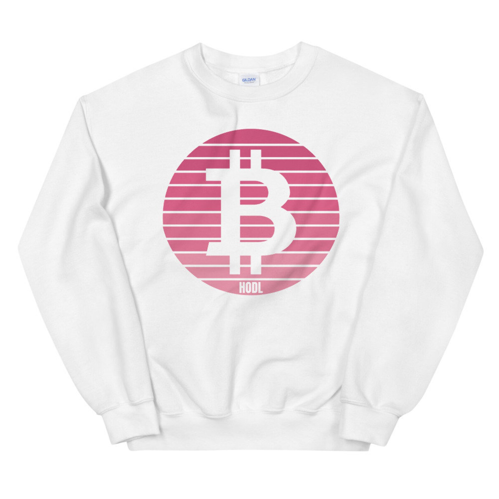 Bitcoin Pink Sunset Sweatshirt Crypto Sweater - Etsy