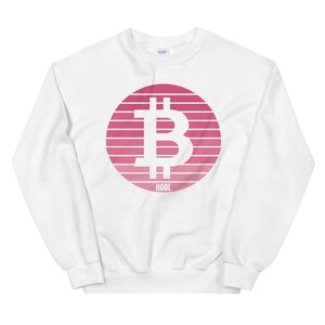 Bitcoin Pink Sunset Sweatshirt Crypto Sweater Cryptocurrency BTC ...