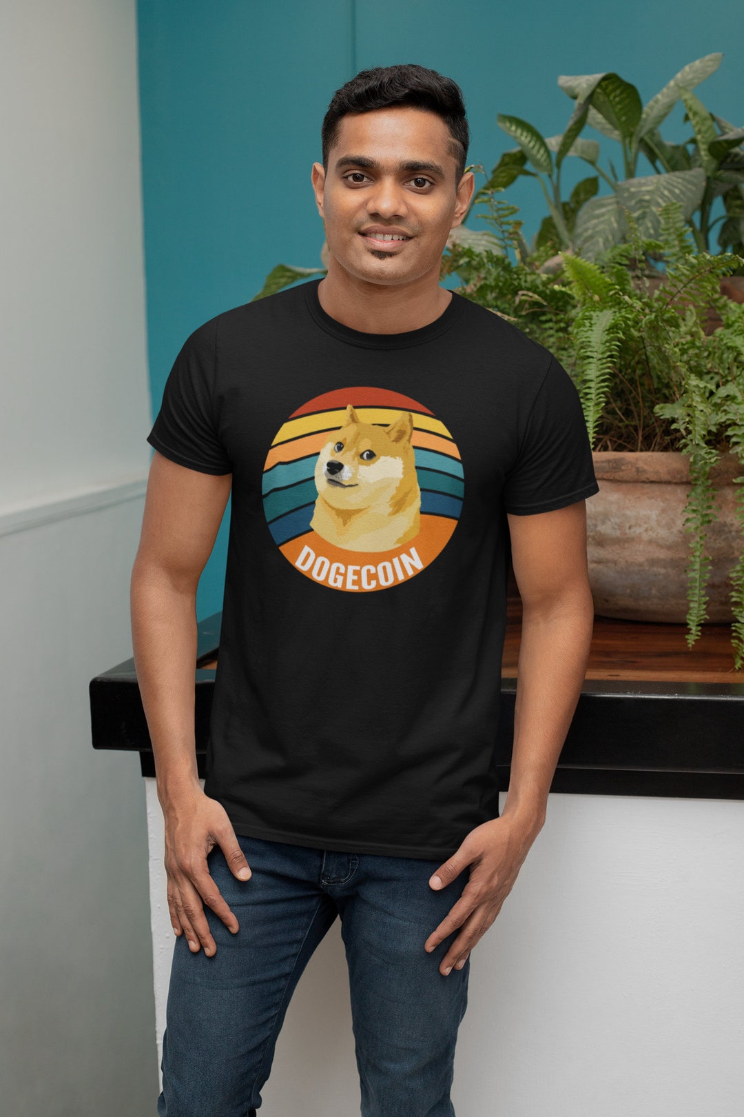 Dogecoin Oval Sunset Shirt | Dogecoin Crypto Tshirt | DOGE ...