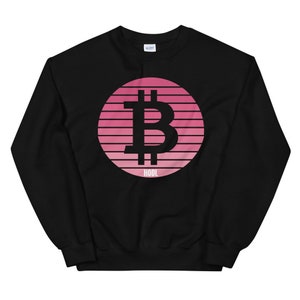 Bitcoin Pink Sunset Sweatshirt Crypto Sweater Cryptocurrency BTC ...