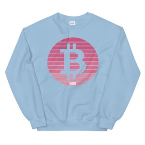Bitcoin Pink Sunset Sweatshirt Crypto Sweater Cryptocurrency BTC ...