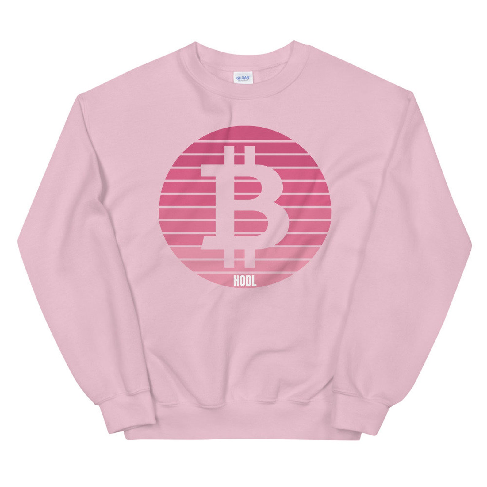 Bitcoin Pink Sunset Sweatshirt | Crypto Sweater | Cryptocurrency | BTC ...