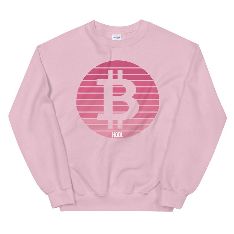 Bitcoin Pink Sunset Sweatshirt | Crypto Sweater | Cryptocurrency | BTC ...