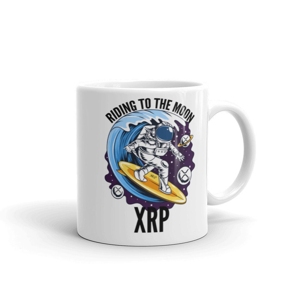 XRP Riding To The Moon Mug XRP Coffee Mug Ripple XRP | Etsy