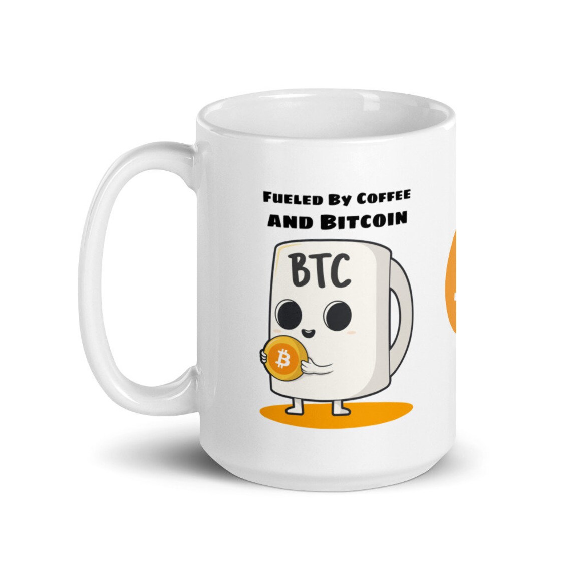 Fueled by Bitcoin and Coffee Mug | Cryptocurrency Tea | Bitcoin Gift - Etsy