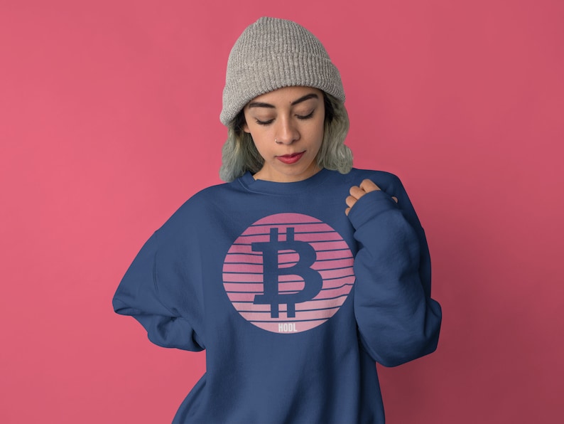 Bitcoin Pink Sunset Sweatshirt | Crypto Sweater | Cryptocurrency | BTC ...