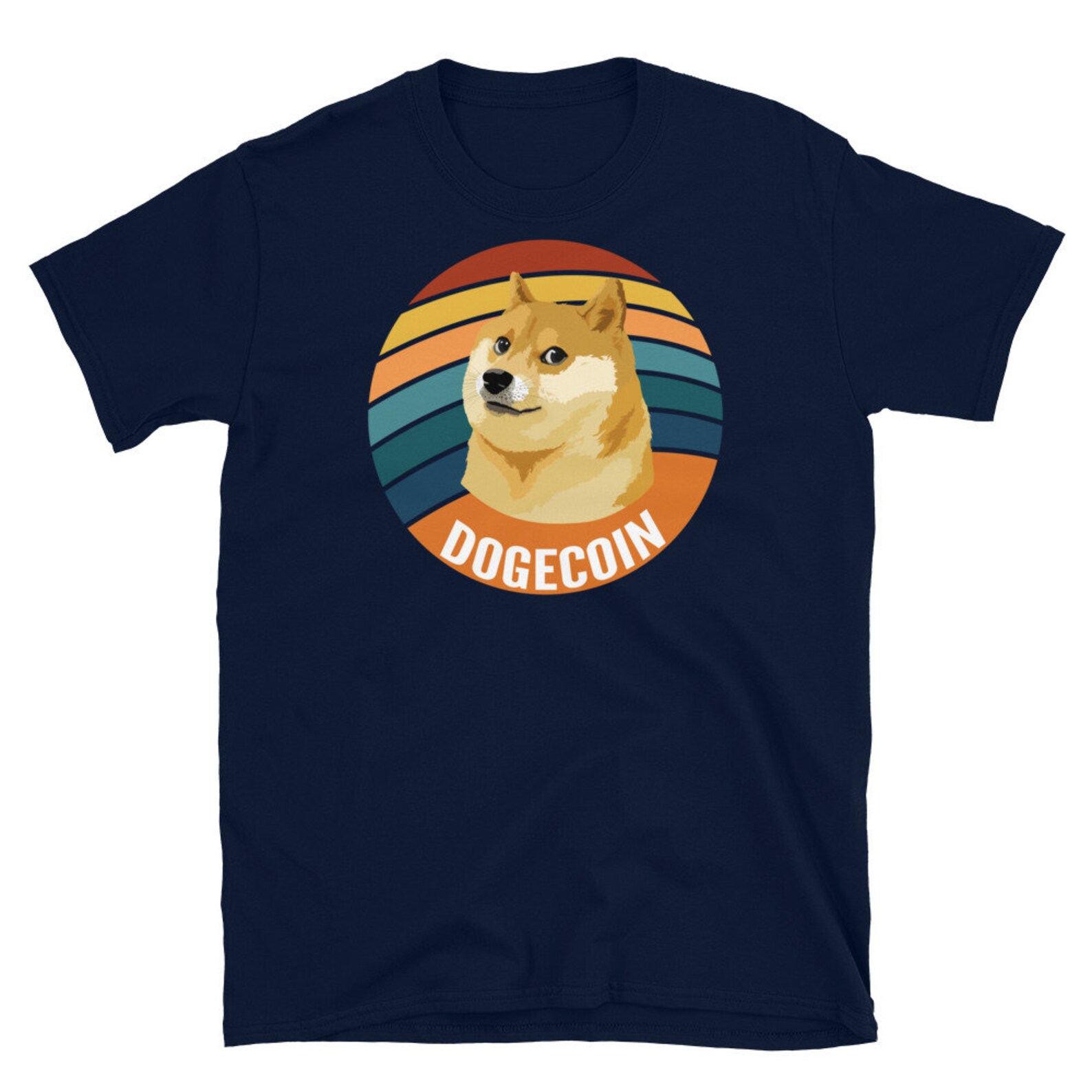 Dogecoin Oval Sunset Shirt Dogecoin Crypto Tshirt DOGE - Etsy