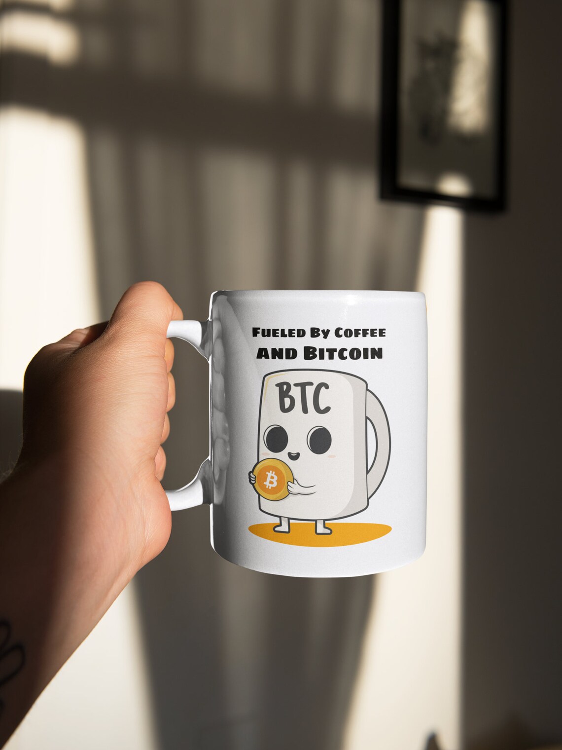 Fueled by Bitcoin and Coffee Mug | Cryptocurrency Tea | Bitcoin Gift - Etsy