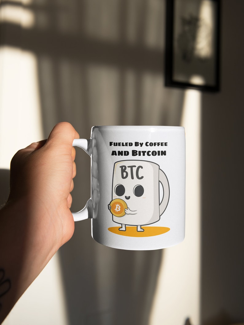 Fueled by Bitcoin and Coffee Mug | Cryptocurrency Tea | Bitcoin Gift - Etsy