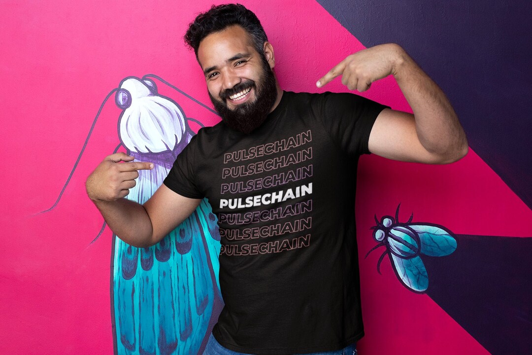 Pulsechain PLS Logo Text Crypto Shirt Pulsechain Cryptocurrency Tshirt ...