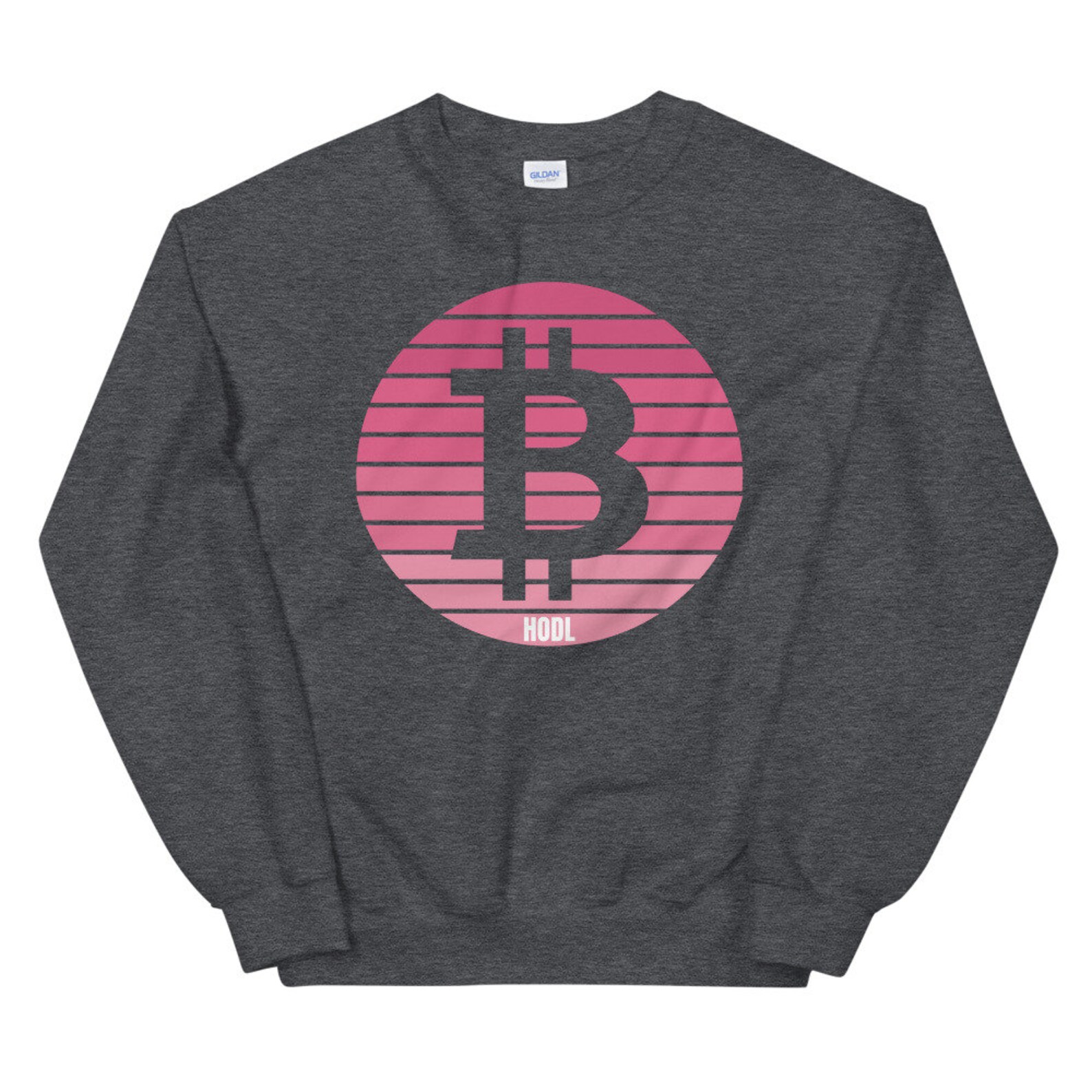 Bitcoin Pink Sunset Sweatshirt Crypto Sweater - Etsy
