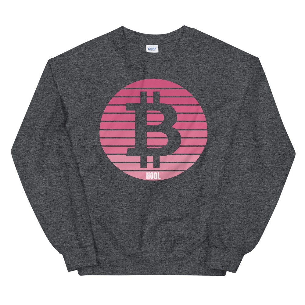 Bitcoin Pink Sunset Sweatshirt | Crypto Sweater | Cryptocurrency | BTC ...