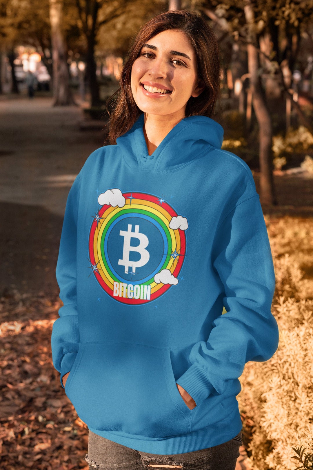 Bitcoin Rainbow Hoodie | Bitcoin Hoodie | BTC Hooded Sweatshirt ...