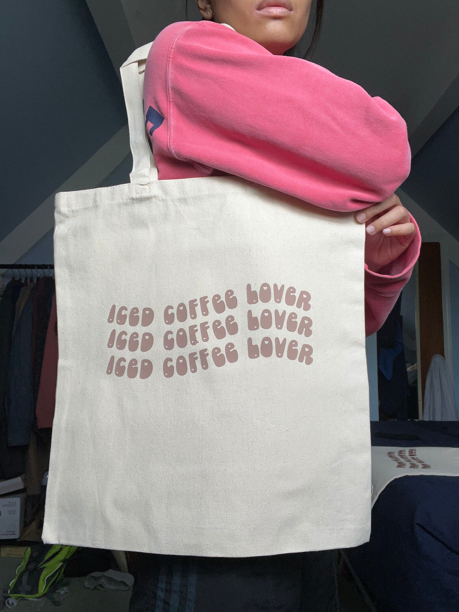 Iced Coffee Lover Tote Bag/ Iced Coffee Lover/ Tote Bag/ Shopping Tote ...