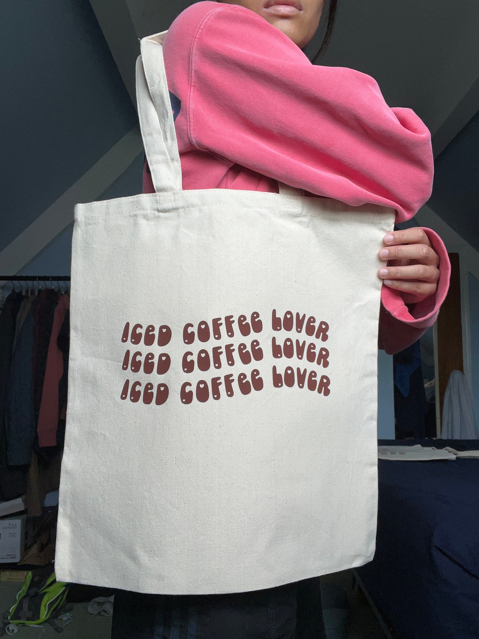 Iced Coffee Lover Tote Bag/ Iced Coffee Lover/ Tote Bag/ - Etsy