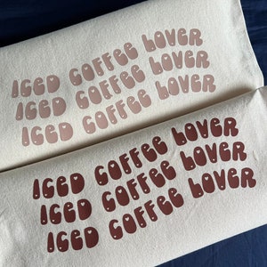 Iced Coffee Lover Tote Bag/ Iced Coffee Lover/ Tote Bag/ Shopping Tote ...