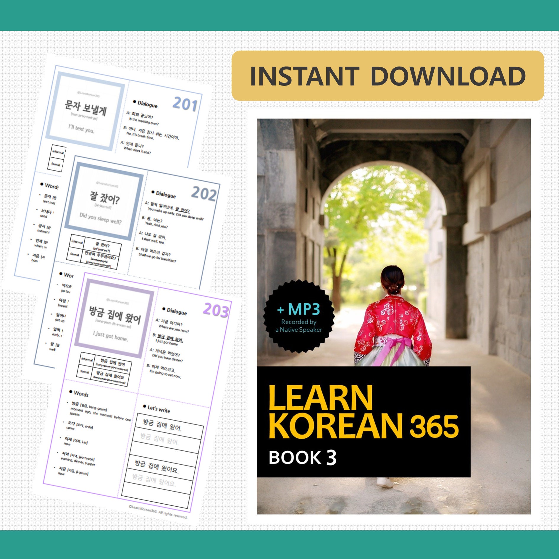 Learn Korean Book3 (PDF + MP3) - Etsy