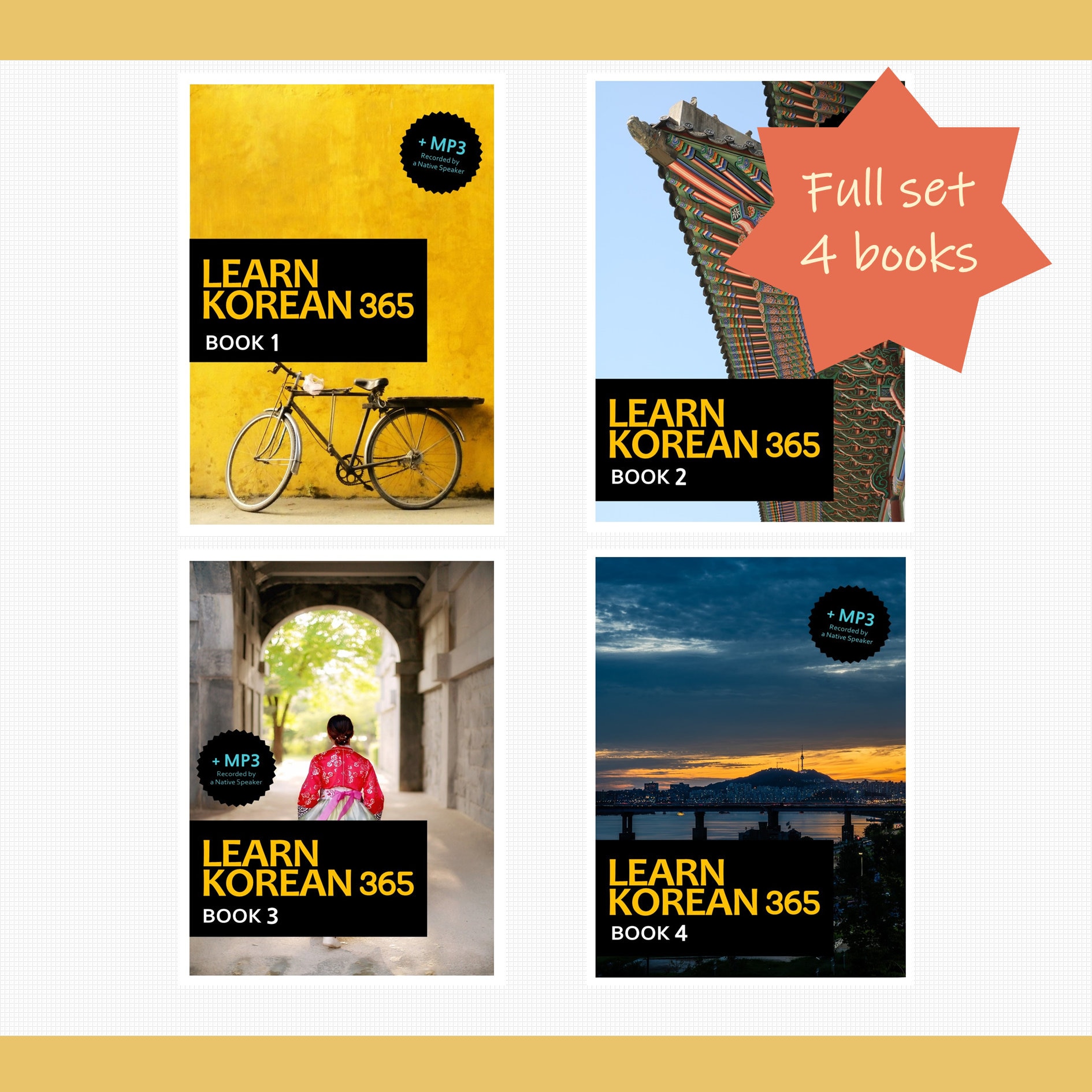 4-Book Set Learn Korean Book 14 PDF MP3 | Etsy