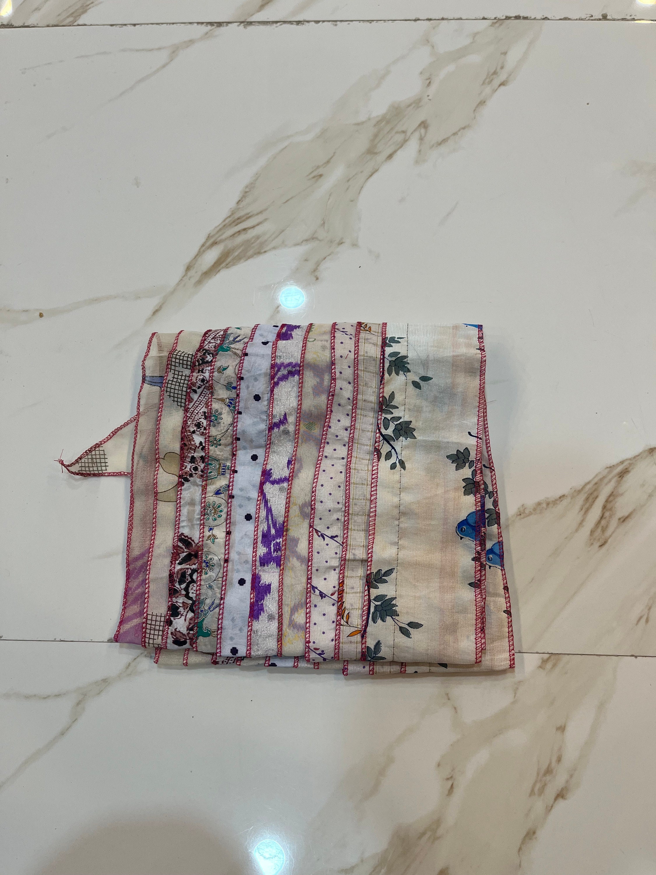 Handmade Patchwork Silk Sari Scarves - Wholesale Lot Indian Multi Layer ...