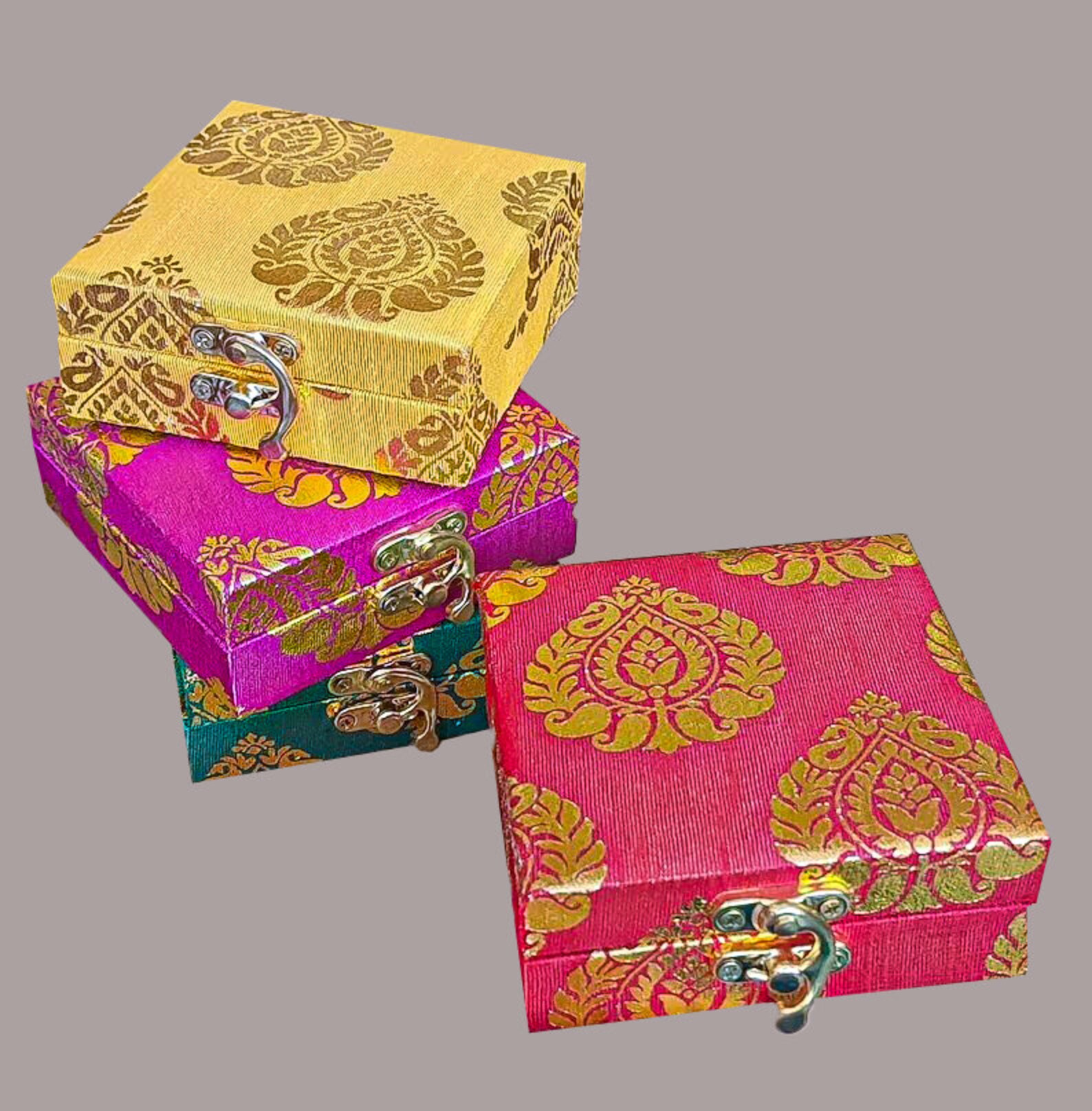 Lot of 100 Indian Handmade Leaf Print Sweet Boxes, Indian Bridesmaid ...