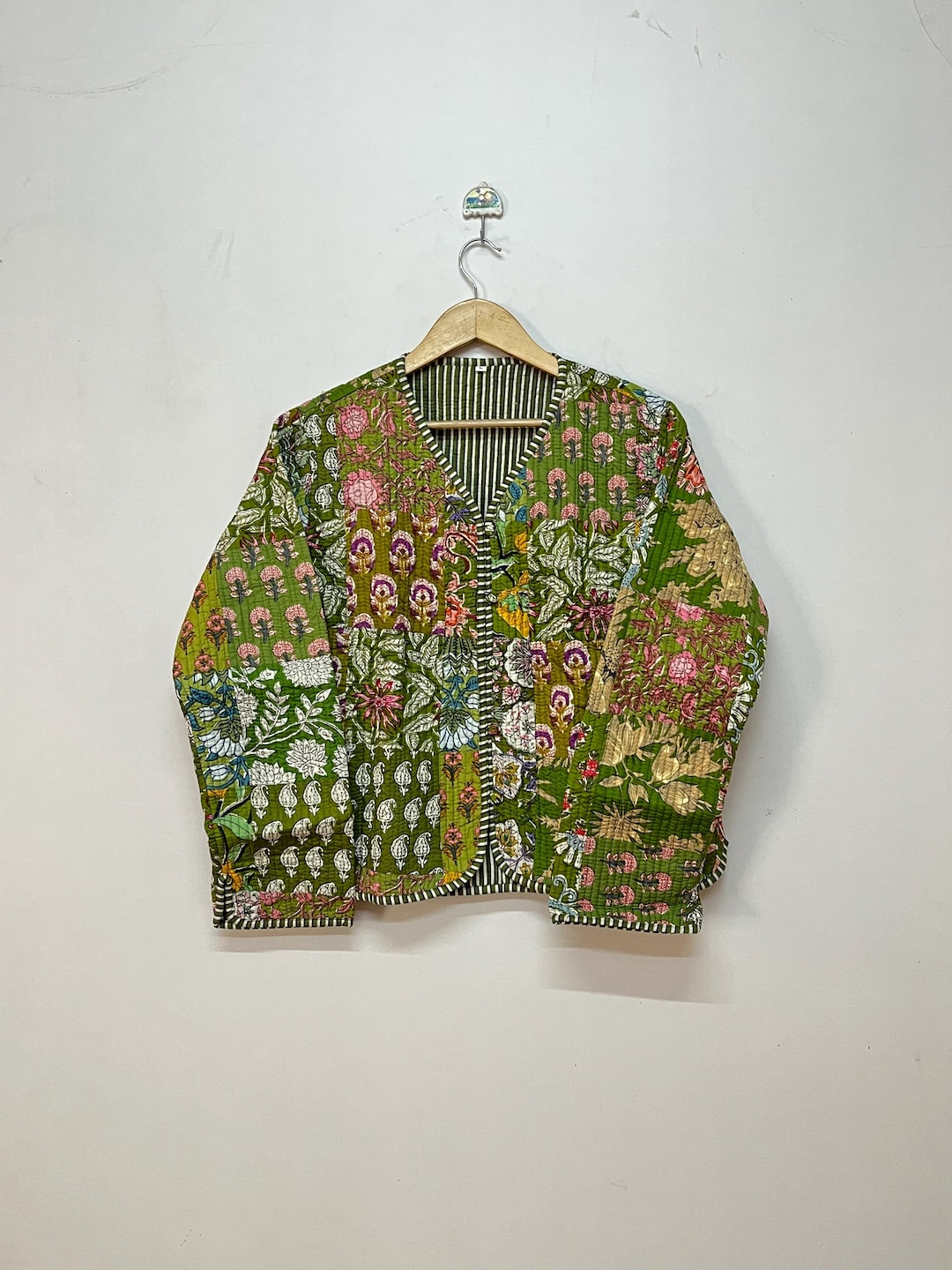 Patchwork Quilted Jacket, Unisex Quilt Jacket, Reversible Jacket ...