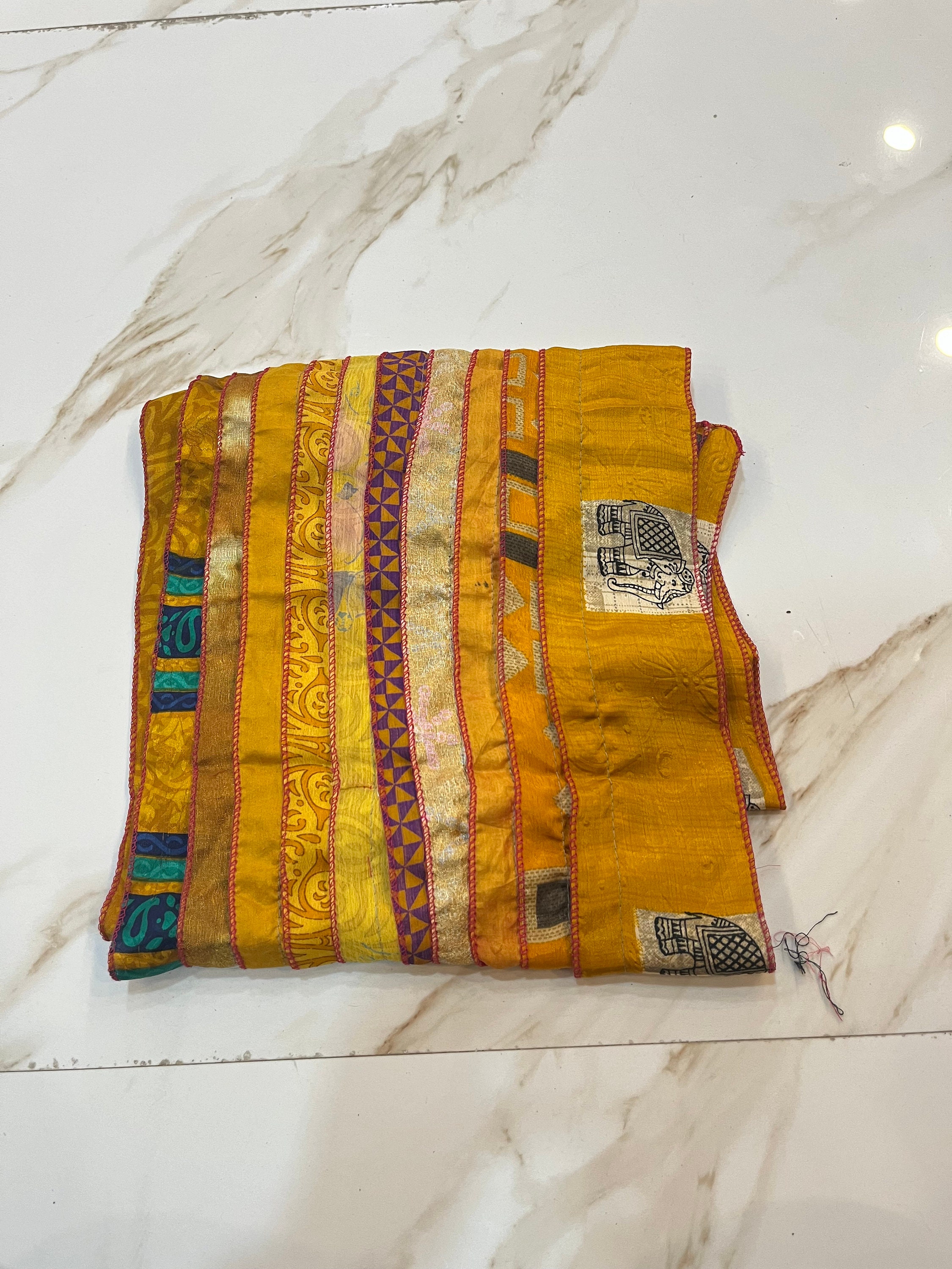 Handmade Patchwork Silk Sari Scarves - Wholesale Lot Indian Multi Layer ...
