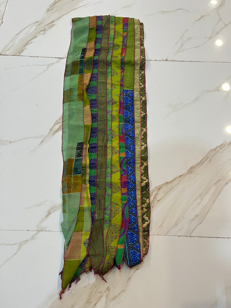 Handmade Patchwork Silk Sari Scarves - Wholesale Lot Indian Multi Layer ...