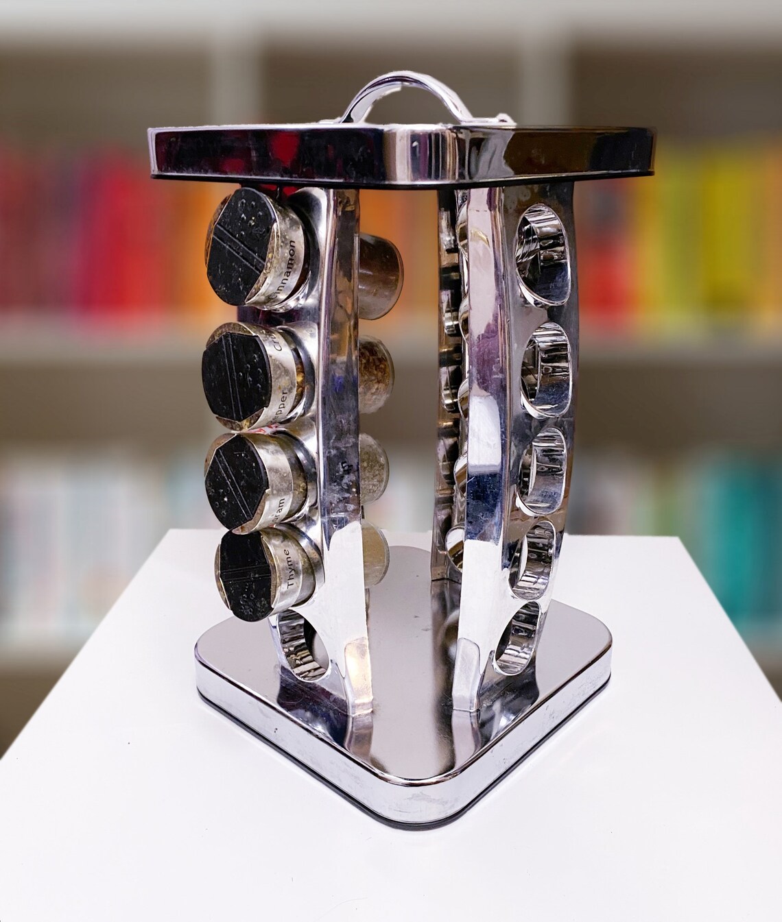 Vintage Counter Top Rotating Spice Rack Carousel Tower Spice Rack ...