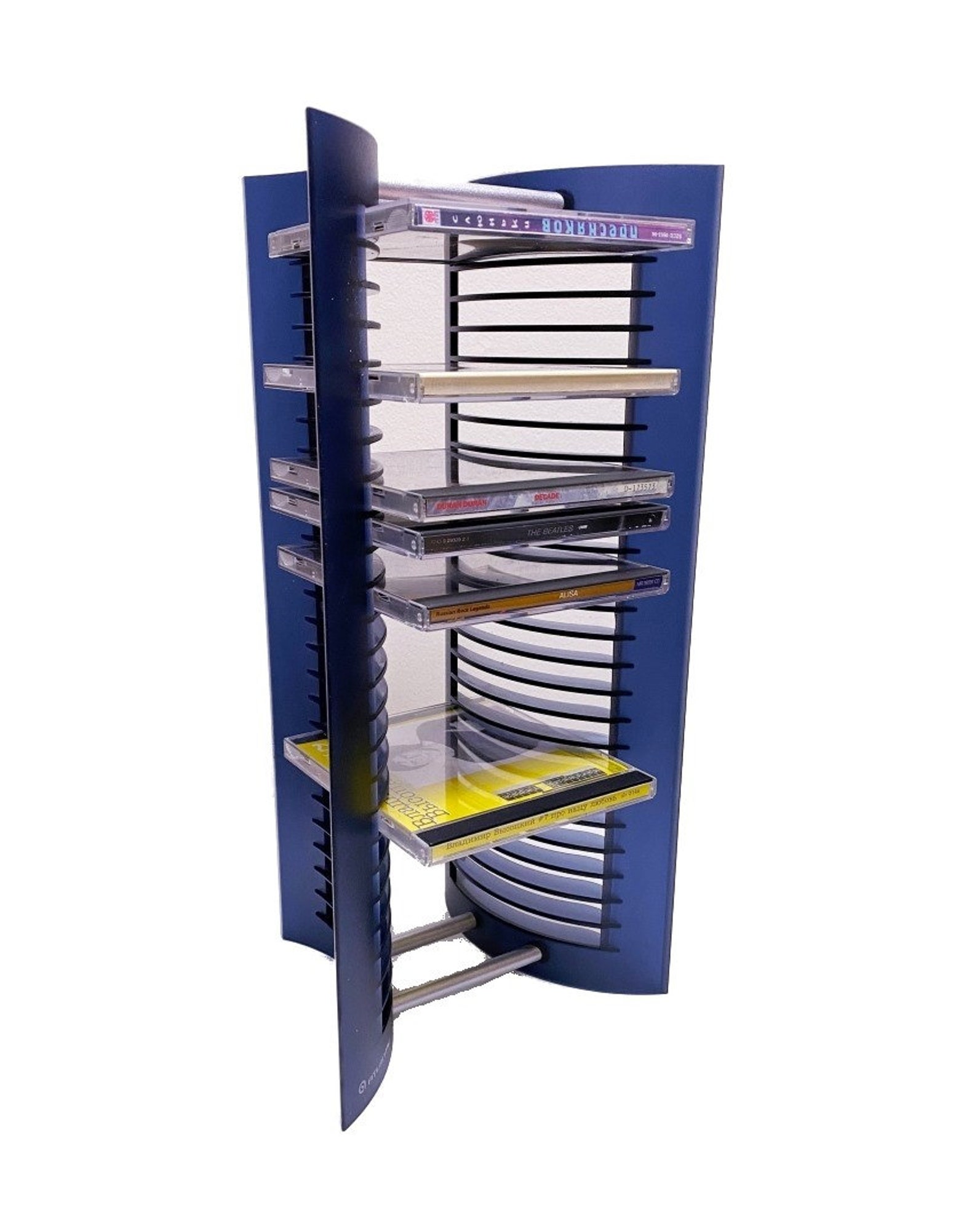 Vintage Storage Holder Case Tower 25 Disc CD Holder Tower Rack CD ...