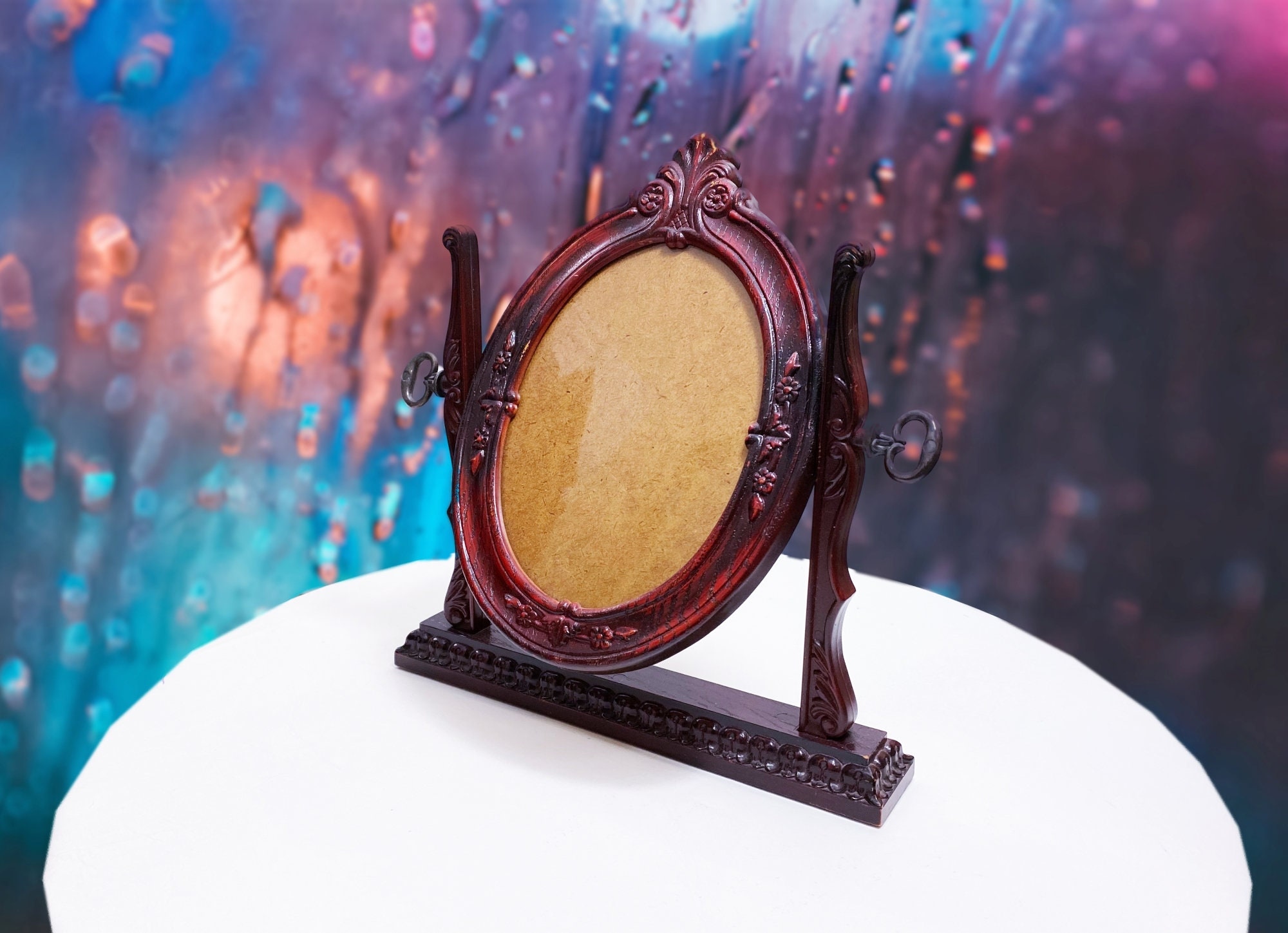 Table Top Acrylic Faux Wood Swivel Frame Tilting Frame Home - Etsy