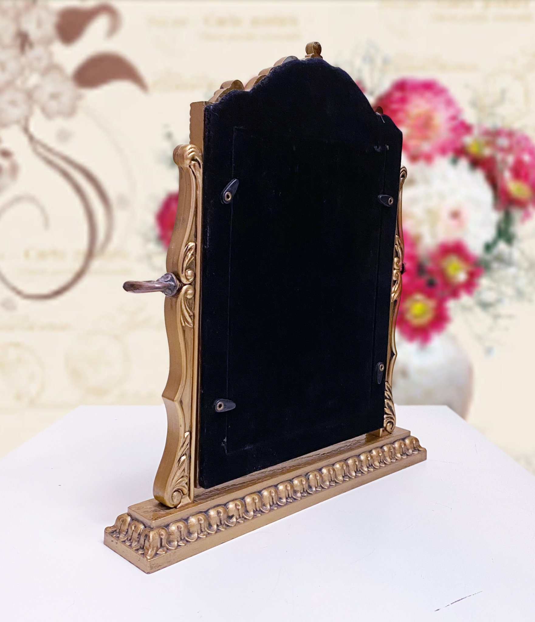 Table Top Acrylic Faux Gold Swivel Frame Tilting Frame Home Decor - Etsy